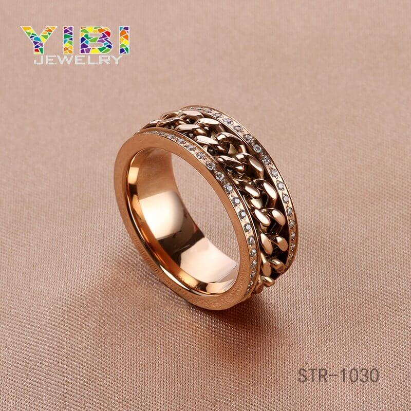 Stainless Steel Cowboy Chain Ring | Jewelry Manufacturer China