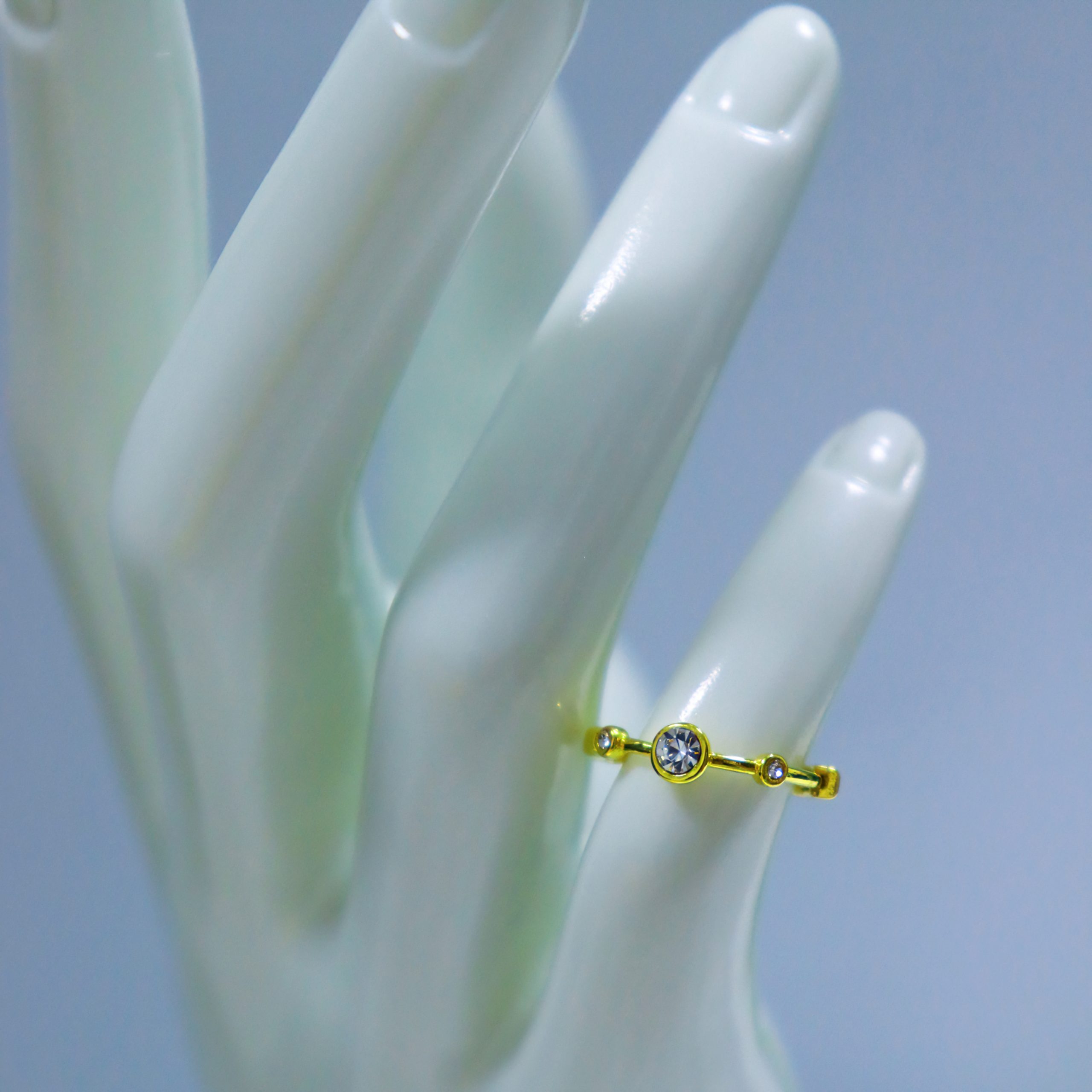 Gold Plated Brass CZ Ring | OEM Jewelry Manufacturers China