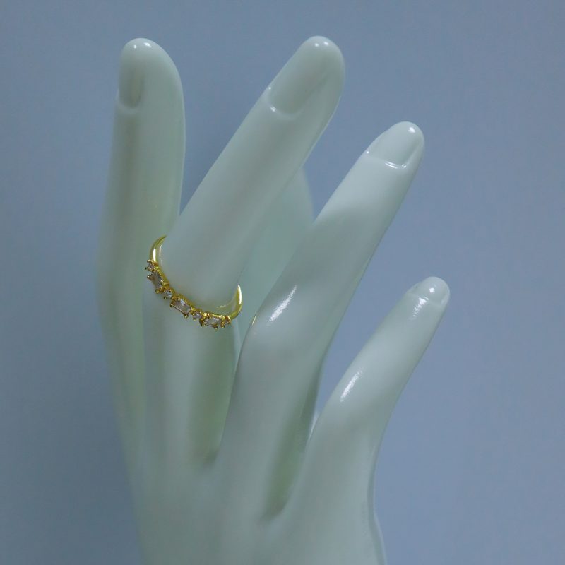 18K Gold Plated Brass CZ Ring | OEM Jewelry Manufacturers China