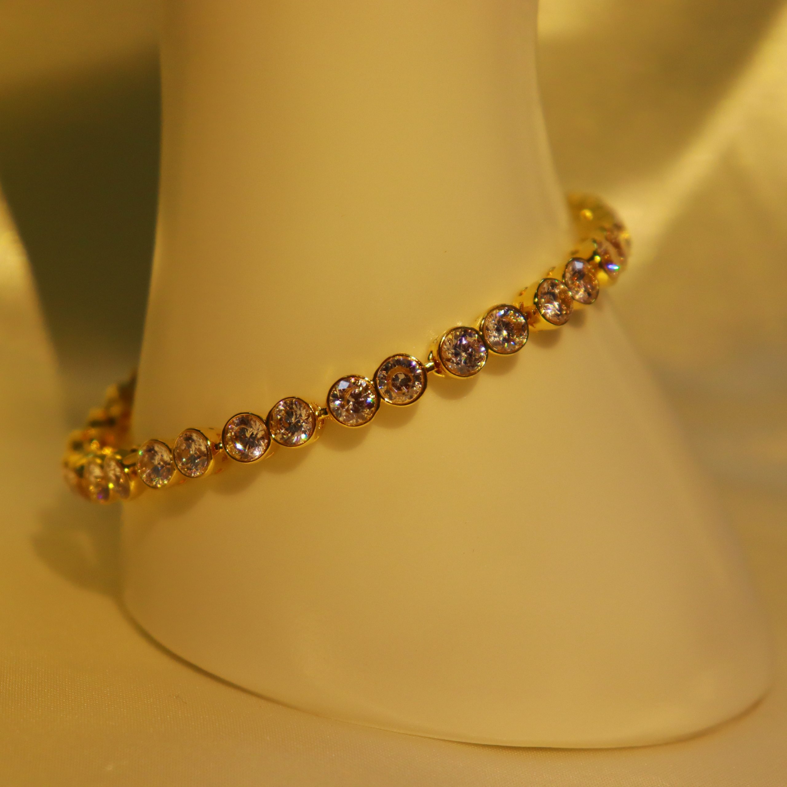 Gold Plated Brass CZ bracelet -Jewelry OEM & ODM Factory